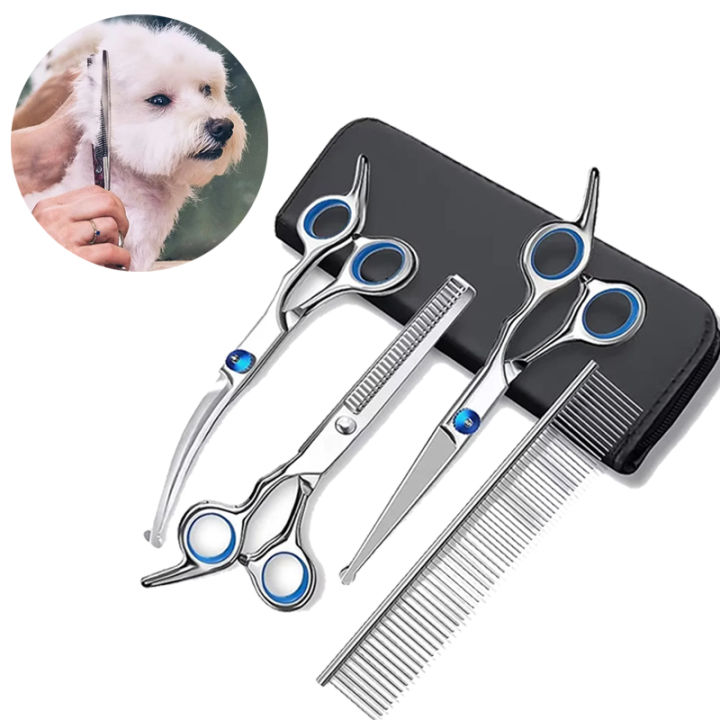 New Safty Pet Grooming Scissors Round Head Professional Stainless Steel ...