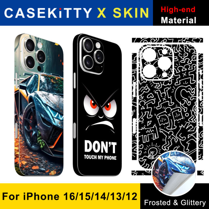 CASEKiTTY Skin For iPhone 16 Pro Max Sticker 15 14 Plus Back Film 13 12 ...