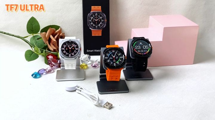Smart Watchรุ่นใหม่ TF7 Ultra หน้าจอสัมผัสเต็มรูปแบบ, ฟังก์ชั่นการทำงาน ...