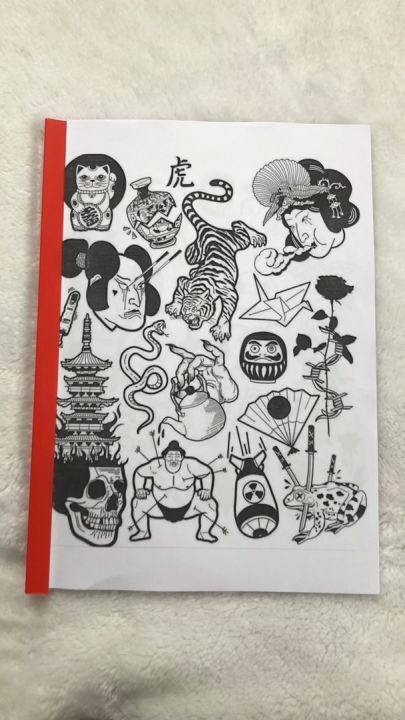 แบบลายสัก ลายสักวินเทจ (ชุดที่ 2) A4 1เซต มี 10แผ่น (ไม่ใช่สติกเกอร์ ...
