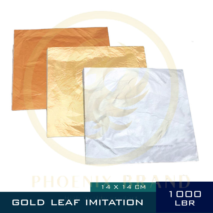 1000 Lembar Kertas Emas Prada Lembaran Imitasi / Gold Leaf Imitation ...