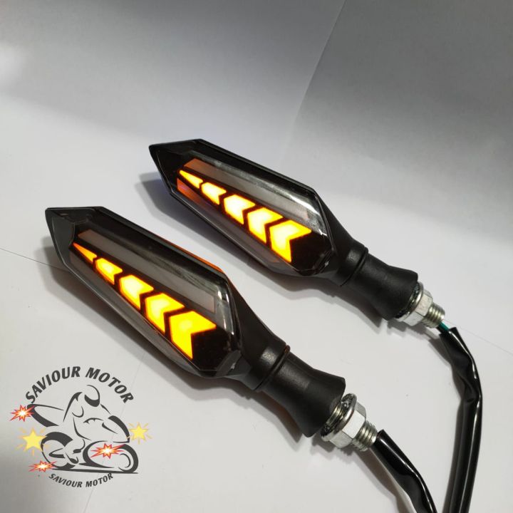 SEN MOTOR LED RUNNING 2 SISI UNIVERSAL LAMPU SEIN VIXION,CB150,MEGAPRO ...