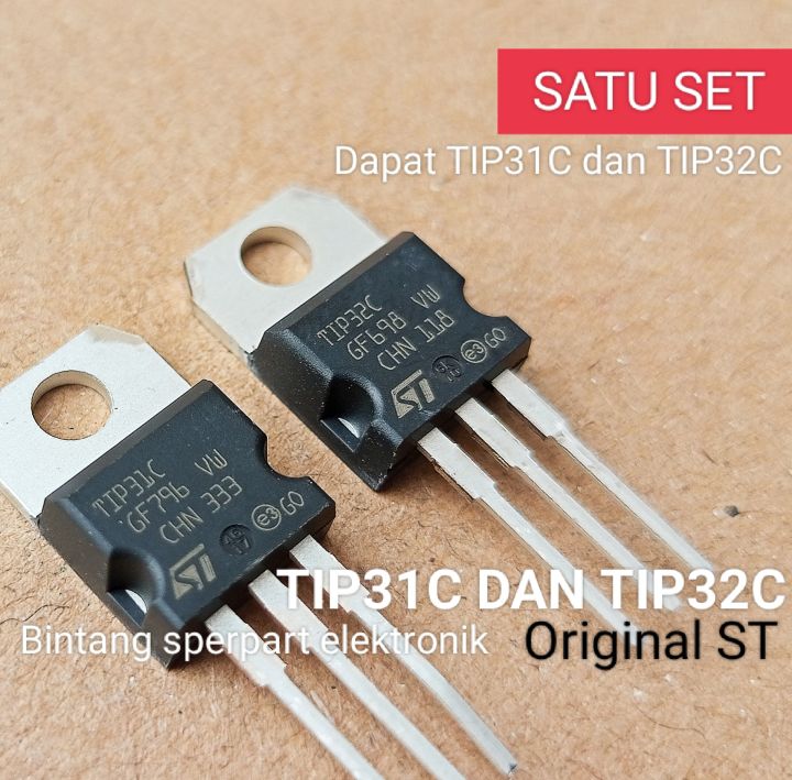 Satu Set Transistor Tip31c Tip32c Original Tip 31c Tip 32c Tip31 Tip32 Tip 31 Tip 32