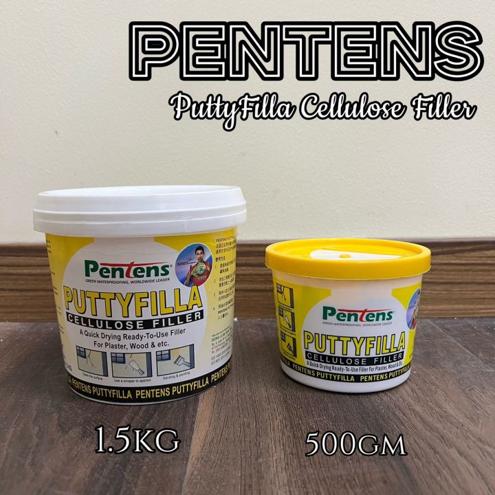 500GM & 1.5KG PENTENS PUTTYFILLA Cellulose Filler | Putty Filla Level ...