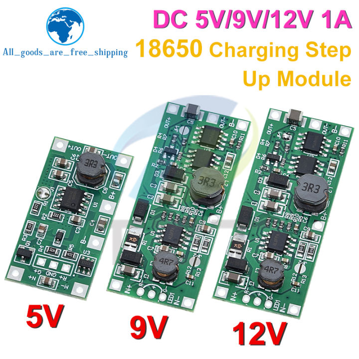 DC 5V 9V 12V Step Up Boosterโมดูลสำหรับ18650แบตเตอรี่ลิเธียมแบตเตอรี่ ...