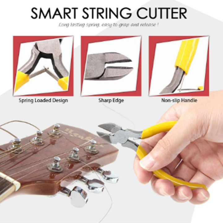 Guitar Cleaning Maintenance Tool Set String Changing Tool Tuning Wrench ...
