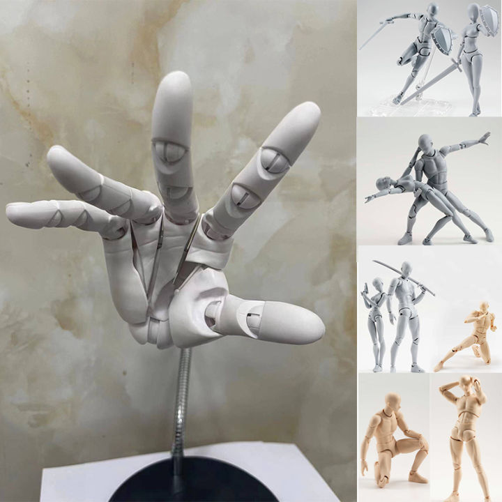 1:1 Hand Joint Super Movable Model Simulation Hand Draw Sketch Painting ...