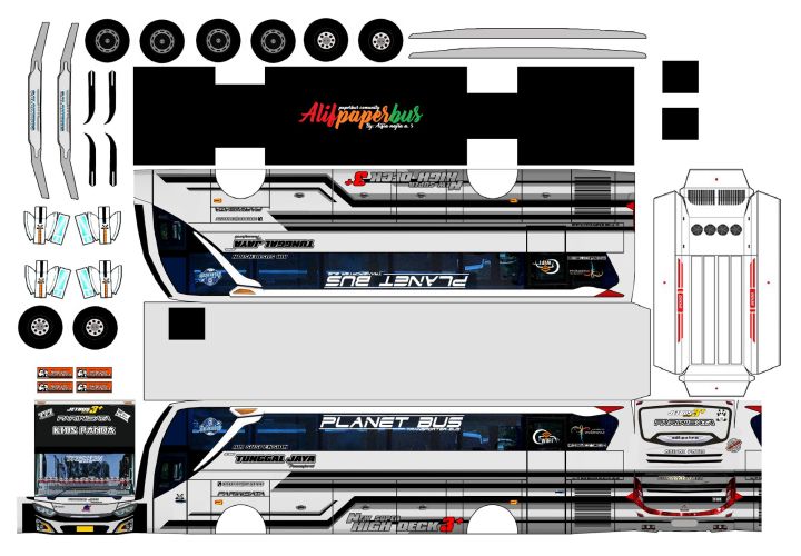 POLA PAPERCRAFT BUS MINIATUR HARGA TERMURAH/POLA PARBUS TUNGGAL JAYA ...