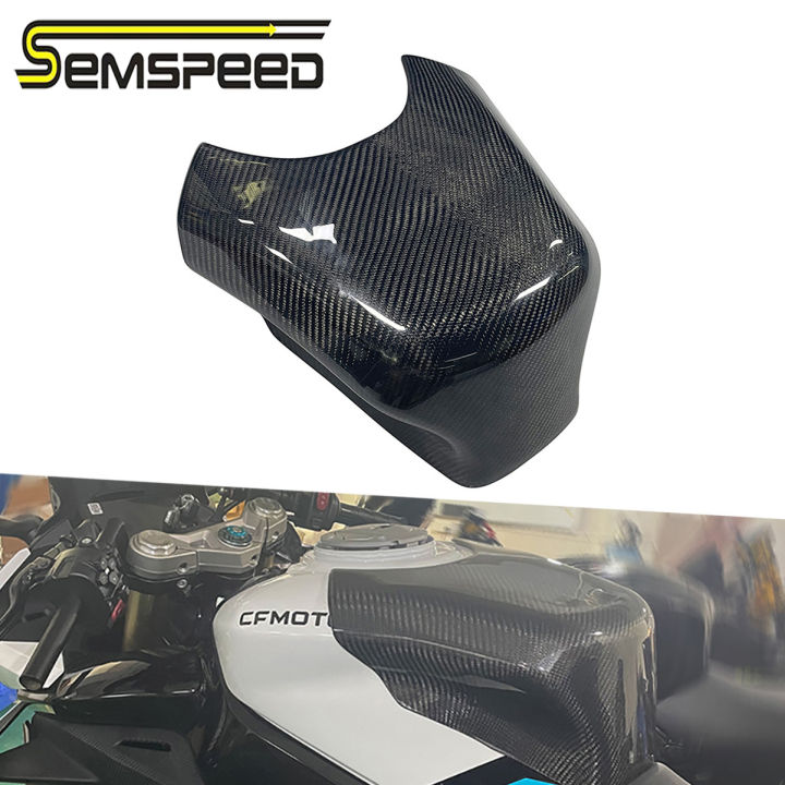 SEMSPEED Motorcycle Carbon Fiber Gas Fuel Tank Cover Fairing Guard For ...