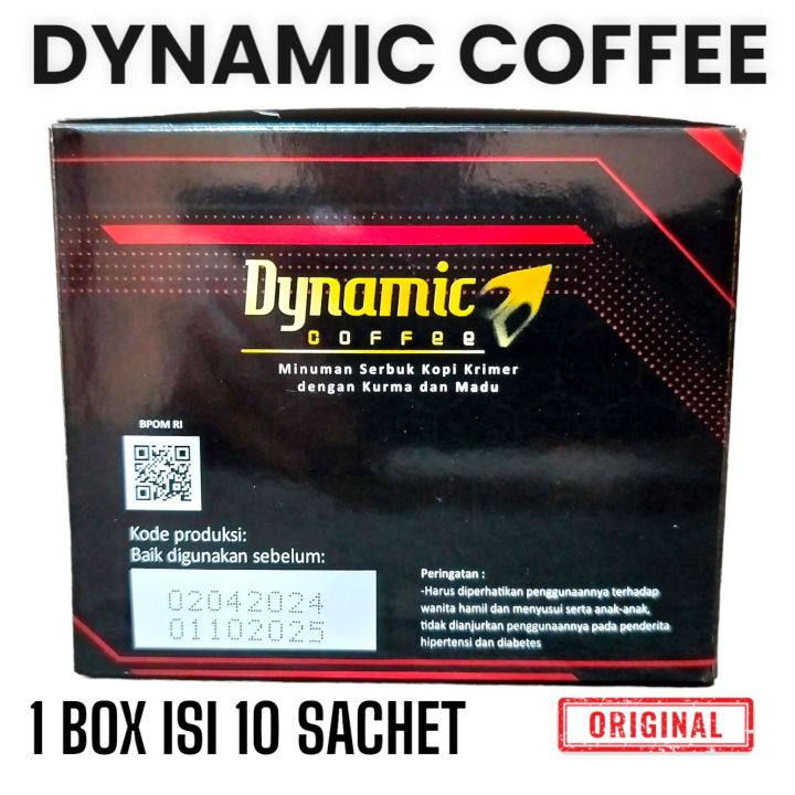 KOPI DYNAMIC COFFEE 1 BOX ISI 10 SACHET ORIGINAL KEMASAN TERBARU ...