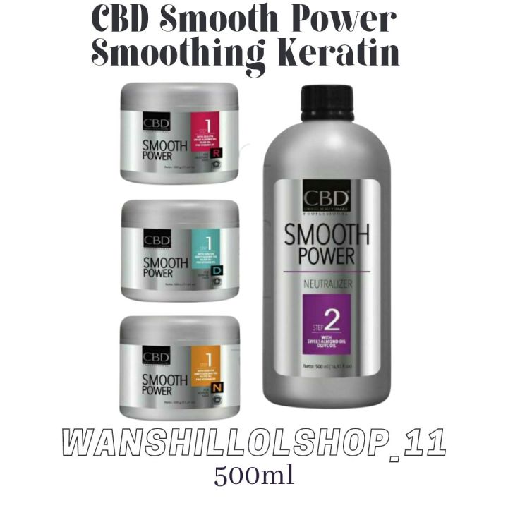 CBD Smooth Power Keratin 500 ML Step 1 & 2 - Obat Pelurus Rambut ...