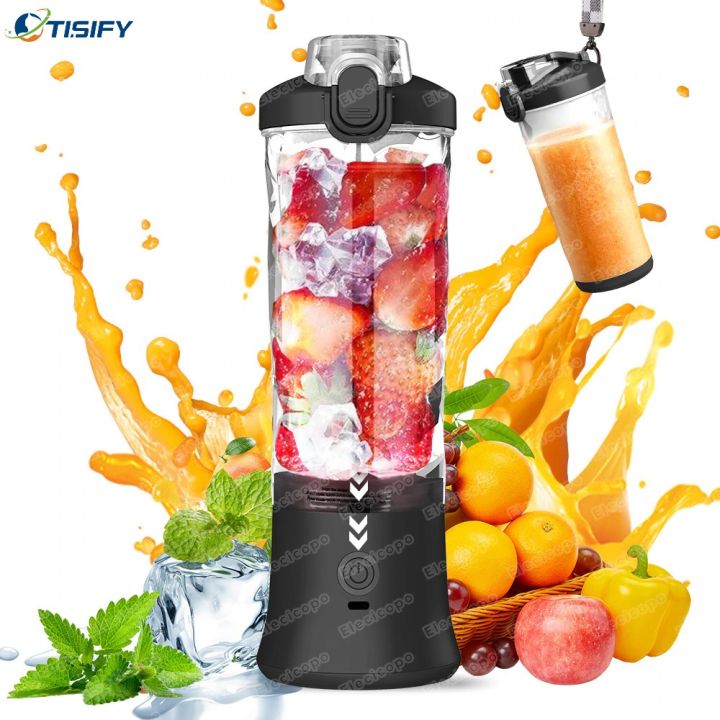 Portable Electric Juicer Fruit Mixers 600ML Blender with 4000mAh USB ...