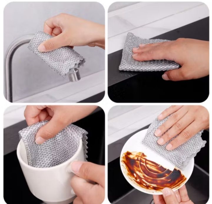 Double sided Rhombus Steel Wire washing dishes | Lazada PH