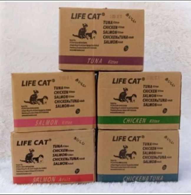 Life Cat Sachet pouch 1 box 24 pcs kitten adult dewasa | Lazada Indonesia