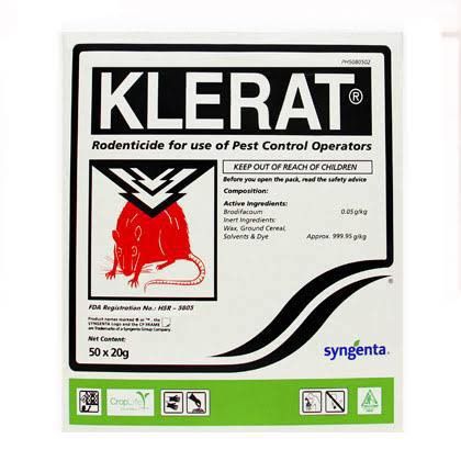 Syngenta Klerat® Wax Blocks Brodifacoum Rodenticide for Mice / Mouse ...
