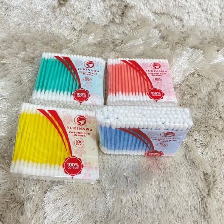 Yukinawa Cotton Bud terbuat dari 100% kapas murni, kapasnya tidak mudah ...