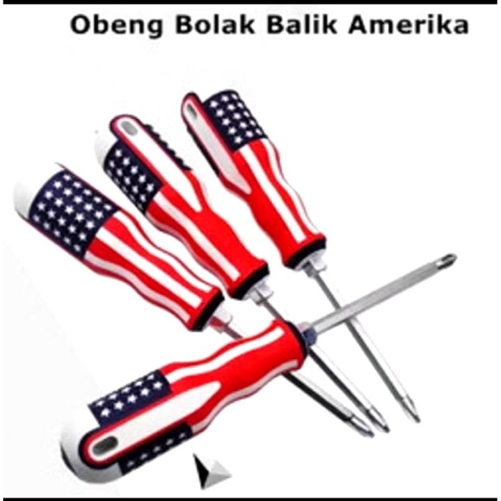OBENG BOLAK BALIK AMERIKA BB SERBAGUNA 4 INCH / OBENG BENDERA BESAR 2 ...