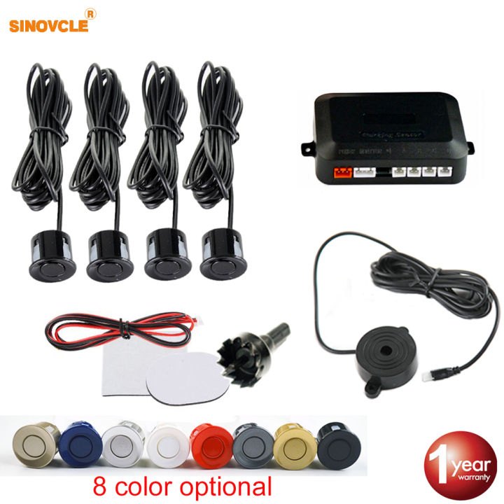 Sinovcle Car Parking Sensor Parktronic 4 Sensors 22 mm With Buzzer ...