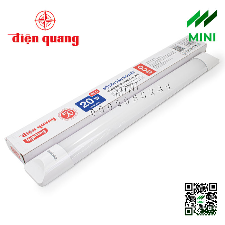 Bộ đèn LED Bán Nguyệt Điện Quang ĐQ ECO BN02 chiều dài 0.6m và 1.2m ...