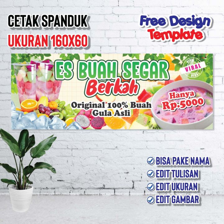 Cetak Banner Spanduk SOP BUAH V2 160x60 Bisa Custom | Lazada Indonesia
