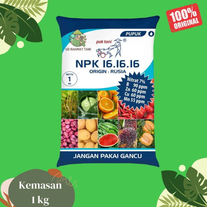 Pupuk NPK 16 16 16 Pak Tani 1 Kg Original Pabrik | Lazada Indonesia