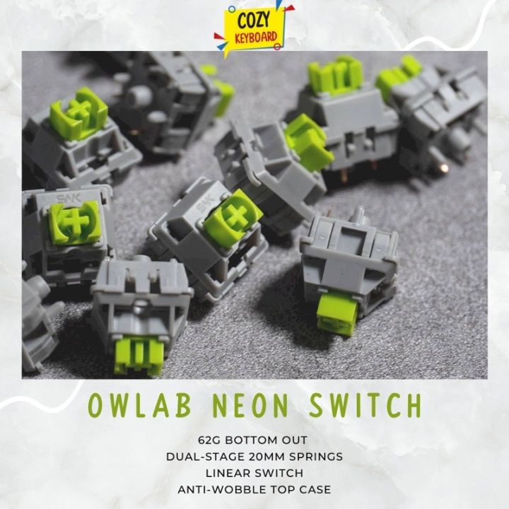 [cozy.keyboard] OWLAB NEON SWITCH (dual-stage 20mm springs) สปริงสองชั้นจ้า มี Anti-wobble top ...
