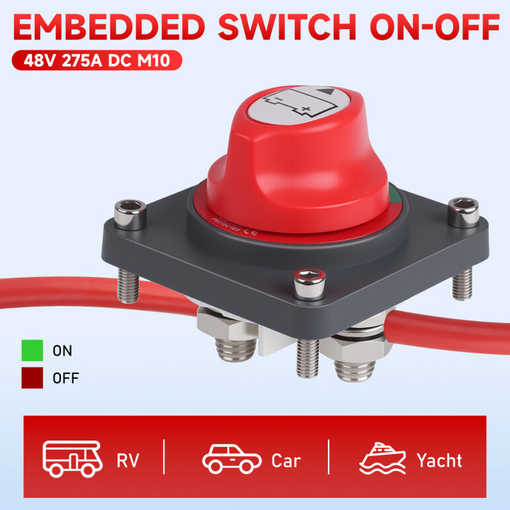 12V-48V DC 275A Battery Power Cut Master Switch ON/OFF Disconnect ...