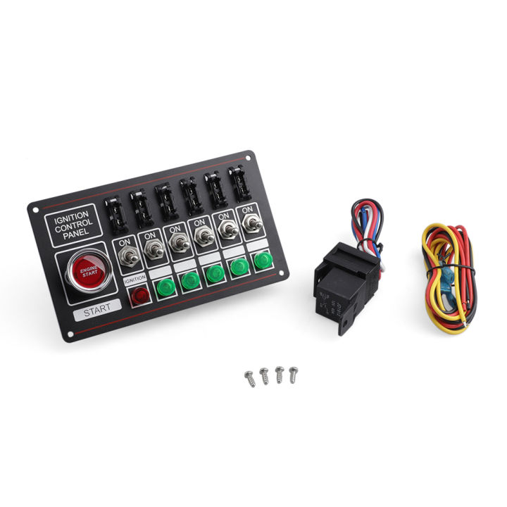 12V Racing Switch Panel Race Car Ignition Accessory Engine Start, 6 ...