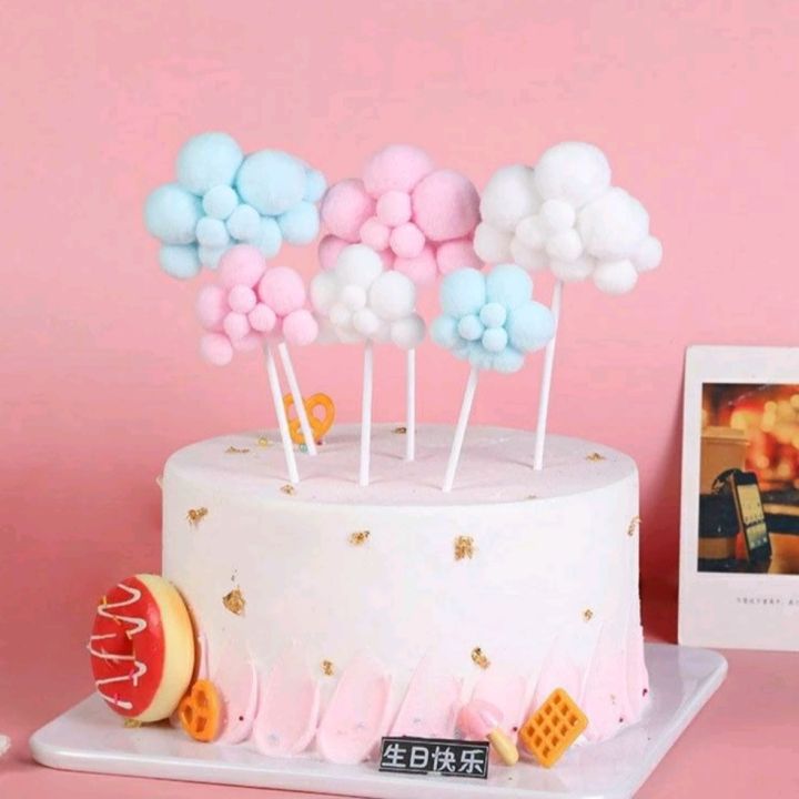 Topper awan hiasan kue ulang tahun bentuk awan | hiasan awan kue ultah ...