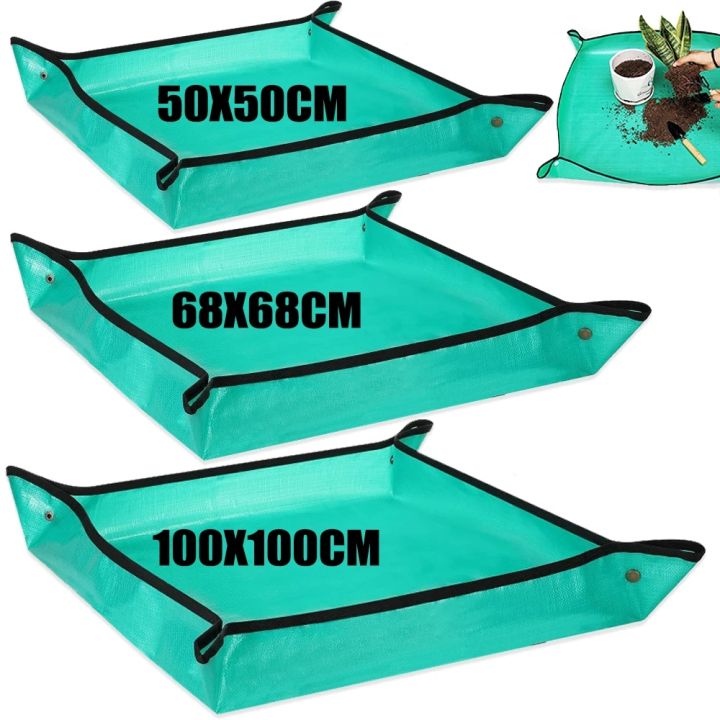 50/68/100cm Foldable Planting Mat Waterproof Garden Potting ...