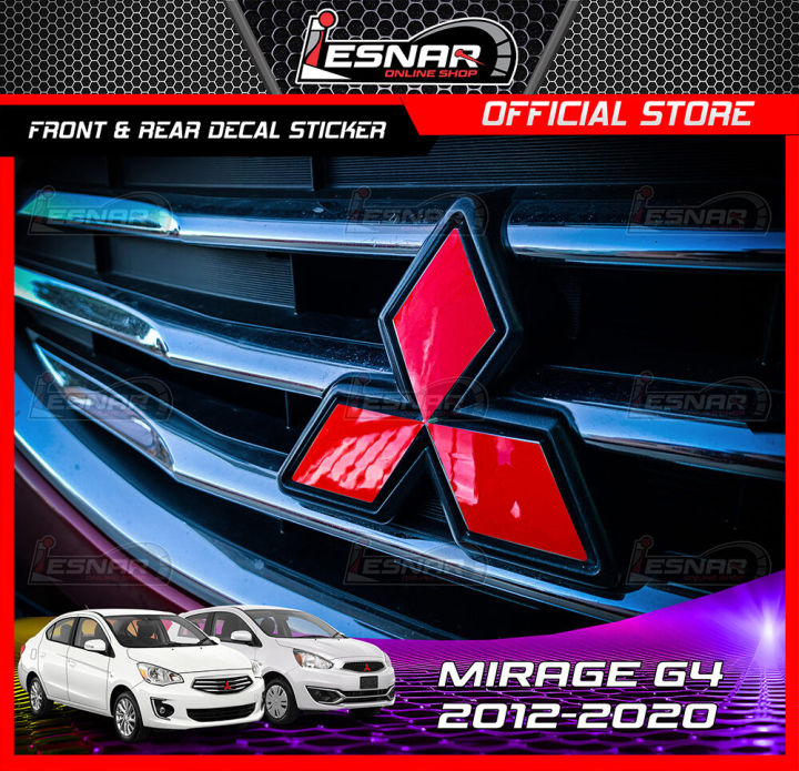 Mitsubishi Mirage G4 2012-2020 Front and Rear Logo Decal Sticker ...