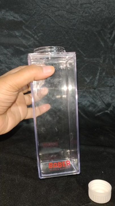 BOTOL MILK / botol minum kotak transparant 500ml minimalis | Lazada ...