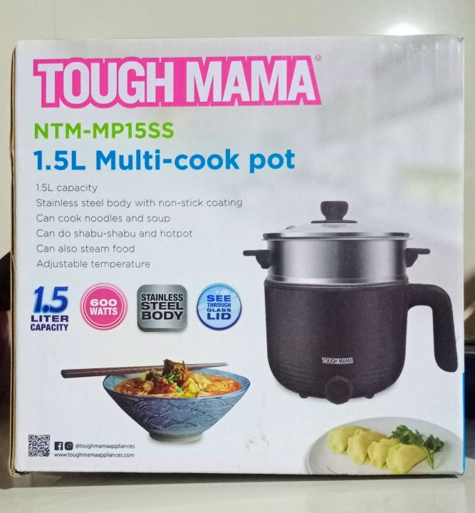 TOUGH MAMA 1.5L MULTI-COOK POT NON-STICK COATING | Lazada PH