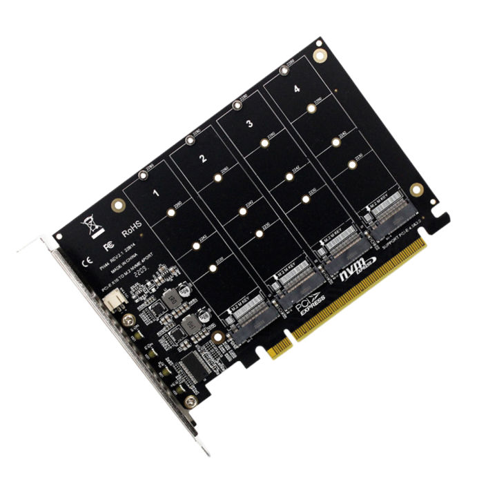 4 Port M.2 NVME SSD To PCIE X16 Adapter Card 4X32Gbps PCIE Split/PCIE ...