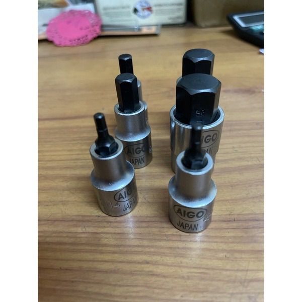 Aigo 1/2 Dr. Heavy Duty Allen bit socket hex type wrench 3mm-19mm(JAPAN ...