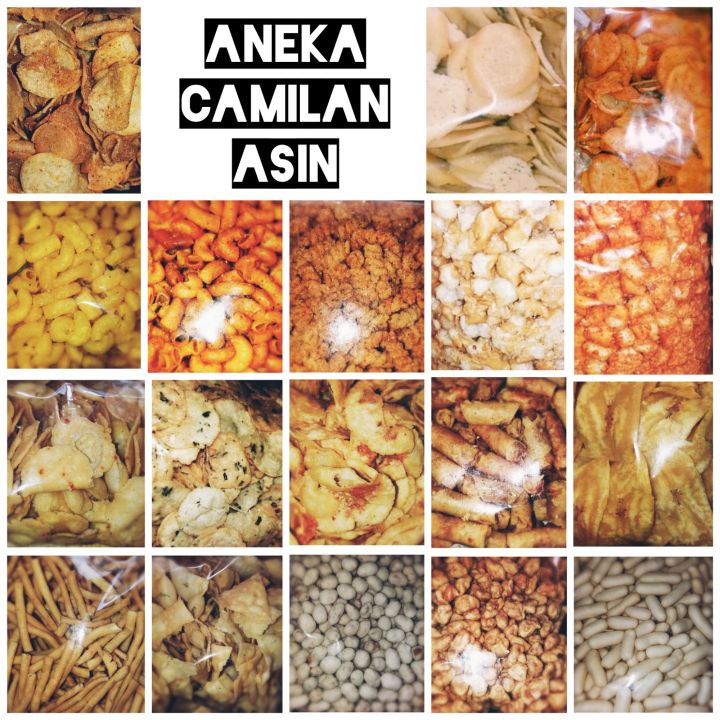 Aneka Camilan 250 Gram 1/4 KG Snack Kiloan Cemilan Makanan Ringan Asin ...