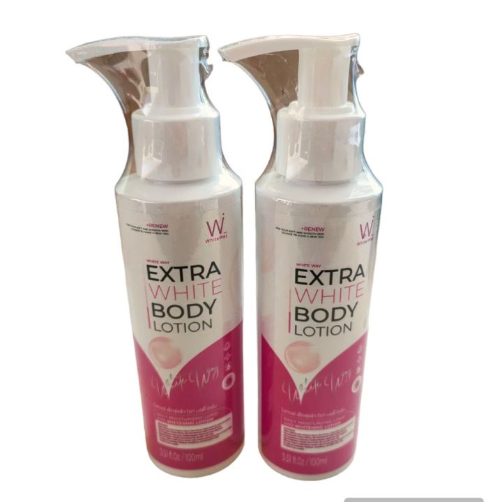 (2 ชิ้น) แพคเกจใหม่ W white way nano white body lotion extra white ขาว ...