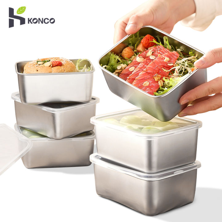 Konco 304/316 stainless steel Fresh Keeping Box Airtight Food Storage ...