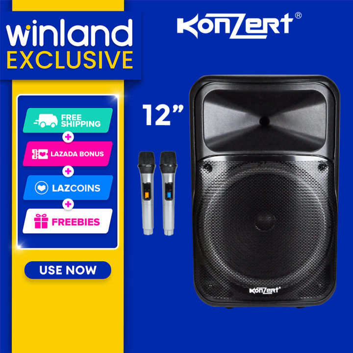 Konzert by Winland 12 Inches 250W Portable Trolley Speaker Patriot LED ...