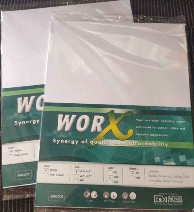 WORX Specialty Paper White and Pale Cream ( 10 sheets /pack ) | Lazada PH