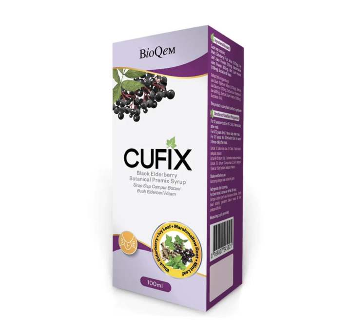 Bioqem Cufix Ivy Elderberry Syrup (100ml) | Lazada