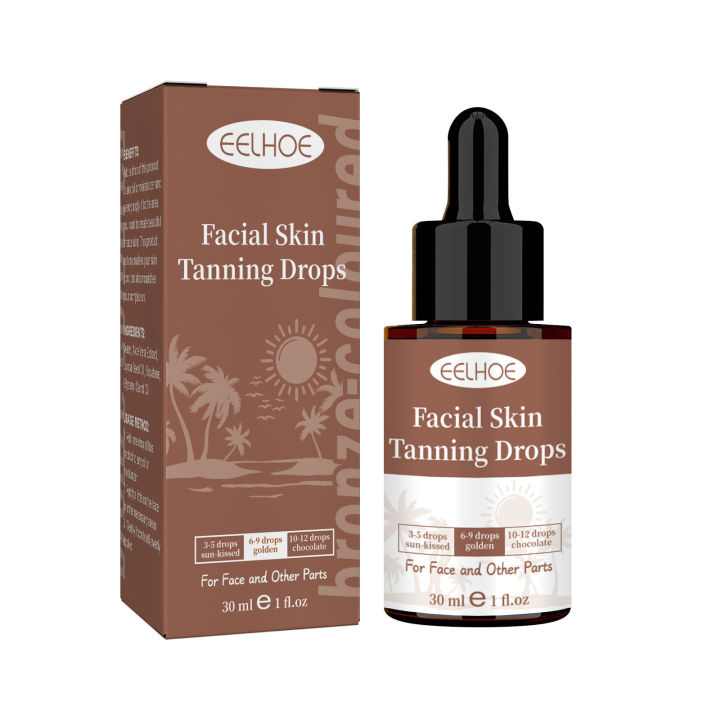 EELHOE Facial Skin Tanning Drops Fast Tan Glow Drops Create Dark ...