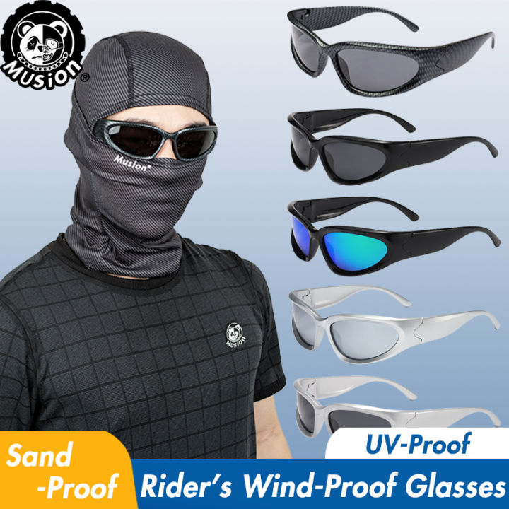 Musion แว่นกันแดด Y2K แฟชั่นขี่แว่นตา UV จักรยานแว่นตาแว่นตาขี่จักรยาน ...