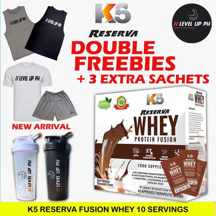 K5 RESERVA WHEY PROTEIN FUSION 80 SERVINGS with Double Freebie | Lazada PH