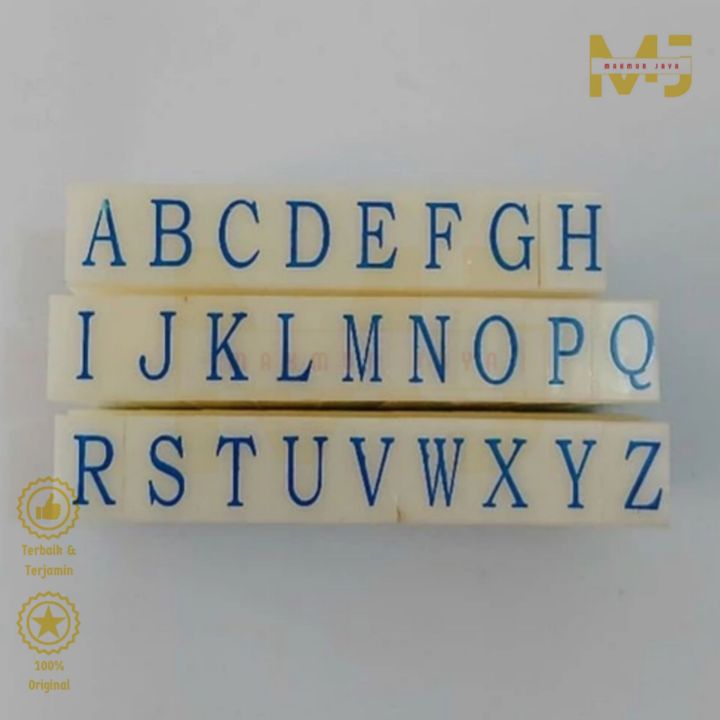 Stempel Huruf Alphabet Stempel Karet S5 Model Huruf Bongkar Pasang ...