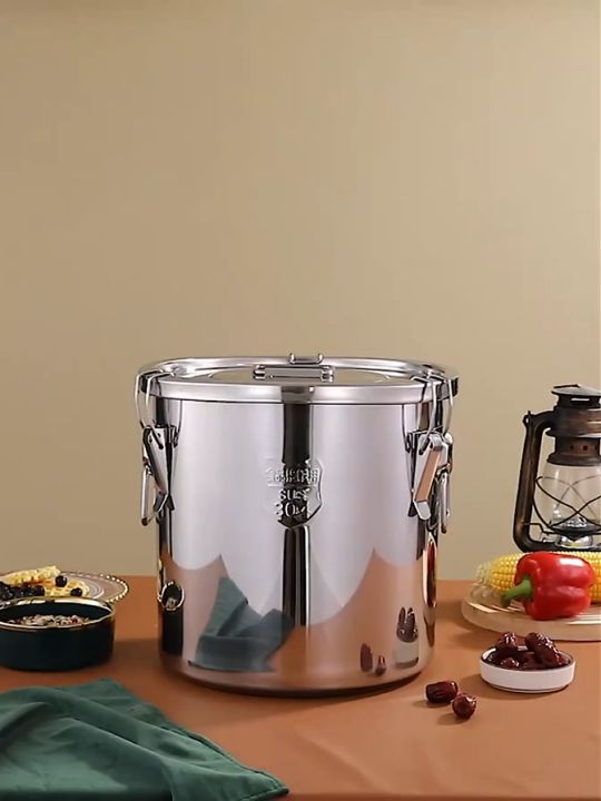 high-capacity rice dispenser 25kilos stainless rice storage container ...