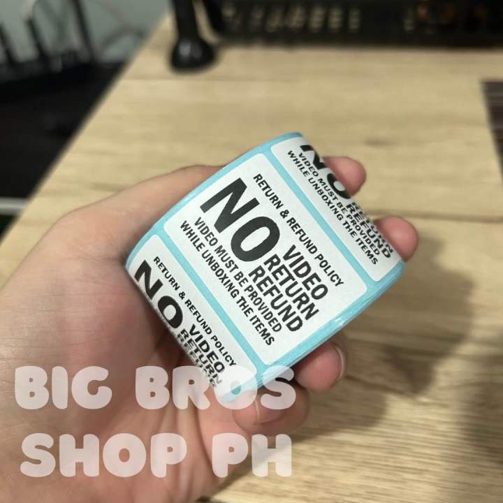 No Video No Refund Thermal Sticker 100pcs | 400pcs | Lazada PH