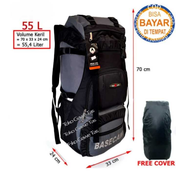 024 Polo Live Tas Camping/Tas Carier Ukuran 55L Untuk Mendaki Gunung ...