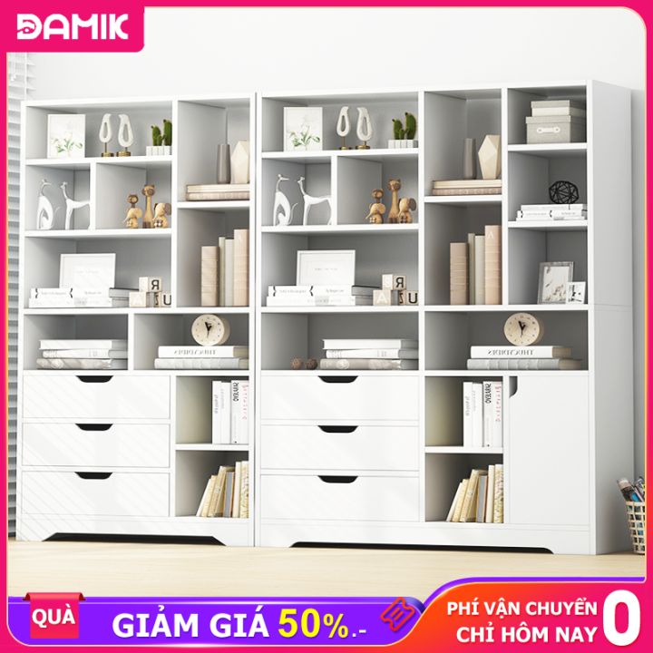 DAMIK kệ sách để Để Sàn Gỗ Chống Ẩm Cao Cấp bàn gỗ Kệ đa năng Tủ Kệ ...