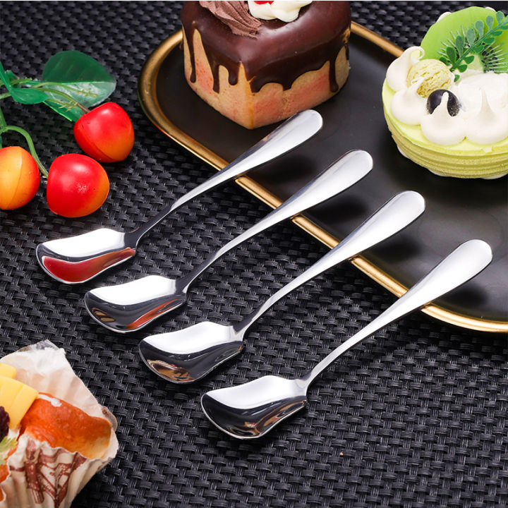 5pcs Creative Stainless Steel Spoon Office Coffee Spoon Stirring Spoon ...
